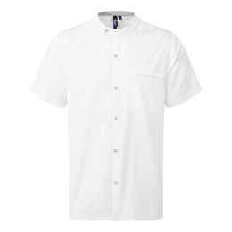 Premier - "Chefs" Hemd f&uuml;r Herren/Damen Unisex kurz&auml;rmlig (Wei&szlig;)
