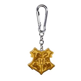 Harry Potter - 3D Schl&uuml;sselanh&auml;nger, Hogwarts Wappen (Gelb)