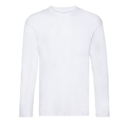 Fruit of the Loom - "Original" T-Shirt f&uuml;r Herren/Damen Unisex Lang&auml;rmlig (Wei&szlig;)