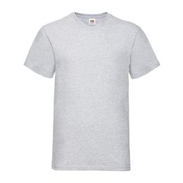 Fruit of the Loom - "Valueweight" T-Shirt V-Ausschnitt f&uuml;r Herren/Damen Unisex (Grau meliert)