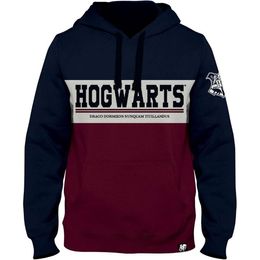 Harry Potter - "Hogwarts" Kapuzenpullover f&uuml;r Herren (Schwarz/Burgunderrot)