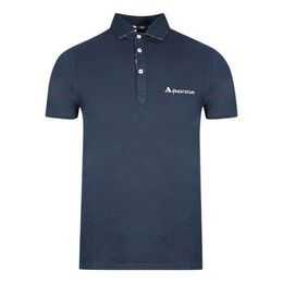 Aquascutum Unisex Erwachsene Signature Logo Polo-Shirt (Marineblau)
