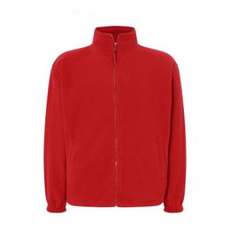 JHK - Fleecejacke Durchgehender Rei&szlig;verschluss f&uuml;r Herren (Rot)