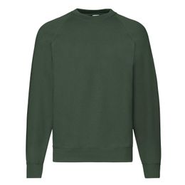 Fruit of the Loom - "Classic" Sweatshirt f&uuml;r Herren Raglan&auml;rmel (Flaschengr&uuml;n)