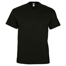 SOLS Herren Victory T-Shirt mit V-Ausschnitt (Schwarz)