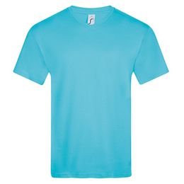 SOLS Herren Victory T-Shirt mit V-Ausschnitt (Atollblau)