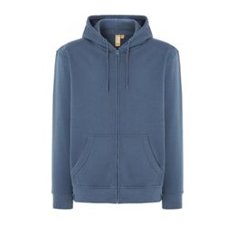 JHK - "Fuji" Hoodie mit durchgehendem Rei&szlig;verschluss f&uuml;r Herren/Damen Unisex (Stahlblau)