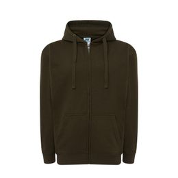 JHK - Hoodie mit durchgehendem Rei&szlig;verschluss f&uuml;r Herren/Damen Unisex (Khaki)