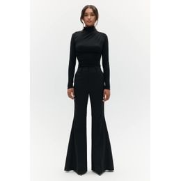 BENU Schwarze drapierte Bluse