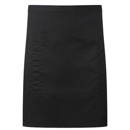 Premier - "Colours" Tasche-Taillensch&uuml;rze, Denim, Midi-L&auml;nge (Schwarz)