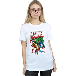 MARVEL - "Hero Group" T-Shirt f&uuml;r Damen (Wei&szlig;)