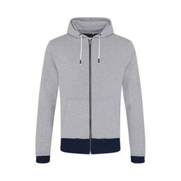Ecologie - "Okavango" Kapuzenpullover f&uuml;r Herren/Damen Unisex, Nachhaltig (Grau meliert/Marine)