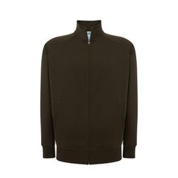 JHK - Sweatshirt Durchgehender Rei&szlig;verschluss f&uuml;r Herren/Damen Unisex (Khaki)