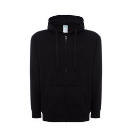 JHK - Hoodie mit durchgehendem Rei&szlig;verschluss f&uuml;r Herren/Damen Unisex (Schwarz)