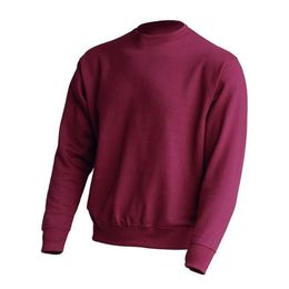 JHK - Sweatshirt Rundhalsausschnitt f&uuml;r Herren/Damen Unisex (Burgunderrot)
