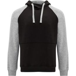 Roly - "Badet" Kapuzenpullover Zweifarbig f&uuml;r Herren/Damen Unisex (Schwarz/Grau meliert)
