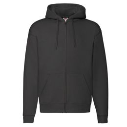 Fruit of the Loom - "Premium" Hoodie mit durchgehendem Rei&szlig;verschluss f&uuml;r Herren (Schwarz)