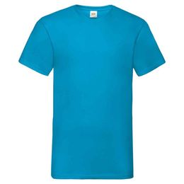 Fruit of the Loom - "Valueweight" T-Shirt V-Ausschnitt f&uuml;r Herren/Damen Unisex (Azure Blau)