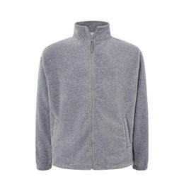 JHK - Fleecejacke Durchgehender Rei&szlig;verschluss f&uuml;r Herren (Grau meliert)