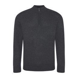 Ecologie - "Wakhan" Sweatshirt f&uuml;r Damen, mit kurzem Rei&szlig;verschluss, Nachhaltig (Holzkohle)