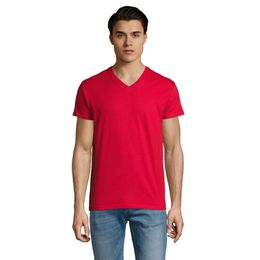 SOLS - "Imperial" T-Shirt V-Ausschnitt f&uuml;r Herren (Rot)