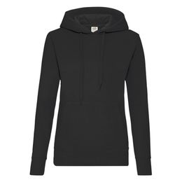 Fruit of the Loom - "Classic" Kapuzenpullover f&uuml;r Damen (Schwarz)