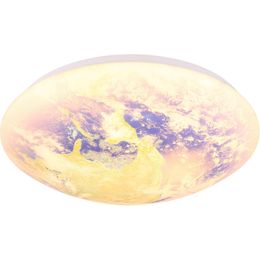 Globo LIGHTING Deckenleuchte "GAIA", wei&szlig;, &Oslash; 35cm H: 10cm, 1 Stk., Leuchten, Deckenlampe Wohnzimmer-Leuchte Schlafzimmer-Leuchte Flur K&uuml;che, Deckenleuchte