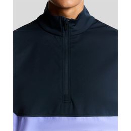 Lyle & Scott Herren Lyle And Scott Stehkragen Kurzarm Sportshirt in Mondlicht Marineblau