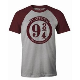 Harry Potter - "London to Hogwarts" T-Shirt f&uuml;r Herren (Grau meliert)