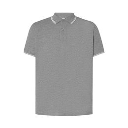 JHK - Poloshirt f&uuml;r Herren, Meliert, Regul&auml;r (Grau meliert)