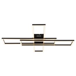 Globo LIGHTING Deckenleuchte "TATJANA", schwarz matt, H: 7,4cm, 1 Stk., Leuchten, Deckenlampe Wohnzimmer-Leuchte Schlafzimmer-Leuchte Flur K&uuml;che, Deckenleuchte