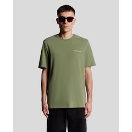 Lyle & Scott Lyle & Scott Schriftlogo Baumwoll Rundhals-T-Shirt - Gr&uuml;n