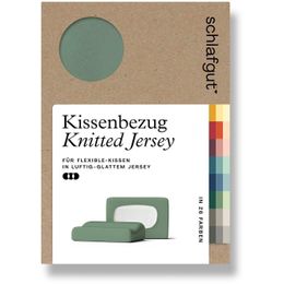 Kissenbezug Schlafgut "Pure flexibler Kissenbezug f&uuml;r Nackenst&uuml;tzkissen", gr&uuml;n (gr&uuml;n mid), B:40cm L:140cm, Bio-Baumwolle, Obermaterial: 95% Baumwolle, 5% Elasthan, Kissenbez&uuml;ge, Kissenbezug, Bio-Baumwolle mit Elasthan, mit Gummizug, b&uuml;gelfrei