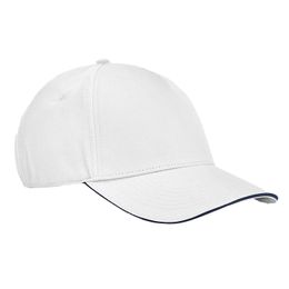 Beechfield - "EarthAware Classic" Baseball-M&uuml;tze Sandwichschirm (Wei&szlig;/Dunkelblau)