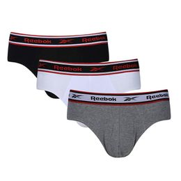 Reebok - "Chase" Slips f&uuml;r Herren (3er-Pack) (Schwarz/Wei&szlig;/Grau meliert)