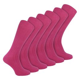 Herren Schlichte Farbige Baumwollreiche Ribbed Str&uuml;mpfe