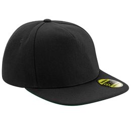 Beechfield - "Original" Snapback M&uuml;tze Flacher Schirm (Schwarz)