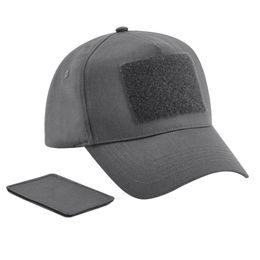 Beechfield - Baseball-M&uuml;tze Abnehmbarer Aufn&auml;her f&uuml;r Herren/Damen Unisex (Graphitgrau)