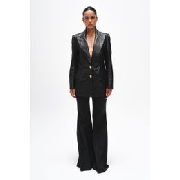 BENU Damen Schwarzer Lederblazer