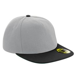 Beechfield - "Original" Snapback M&uuml;tze Flacher Schirm (Grau/Schwarz)