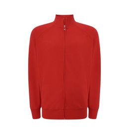 JHK - Sweatshirt Durchgehender Rei&szlig;verschluss f&uuml;r Herren/Damen Unisex (Rot)