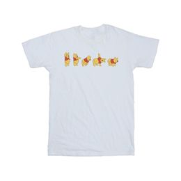 Disney - "Winnie The Pooh Stretching" T-Shirt f&uuml;r Herren (Wei&szlig;)