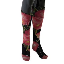 Dolce & Gabbana Dolce & Gabbana Mehrfarbige Blumige Tulpen-Nylon-Socken