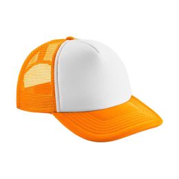 Beechfield - Trucker Cap Snapback f&uuml;r Kinder (Orange/Wei&szlig;)