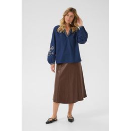 Cream Kurzarm-Bluse CRGro Regular fit dark blue