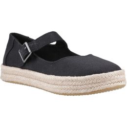 Toms Shoes TOMS Carolina Mary Jane Polyester Damen Espadrilles in Schwarz