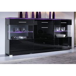 Sideboard H&Ouml;LTKEMEYER "Show", schwarz, Sideboards, Sideboard, Breite 150 cm