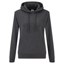 Fruit of the Loom - "Classic" Kapuzenpullover f&uuml;r Damen (Dunkles Grau)