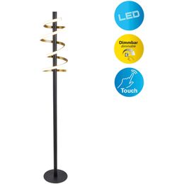 N&auml;ve N&Auml;VE LED Stehlampe "Belleza", schwarz (gold, schwarz), 1, &Oslash; 22cm H: 140cm, 1 Stk., Leuchten, Touchschalter, warmwei&szlig;, 15W, 3-Stufen dimmbar, H&ouml;he: 140cm, LED Stehlampe