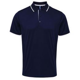 Premier Herren Contrast Coolchecker Poloshirt (Marine)